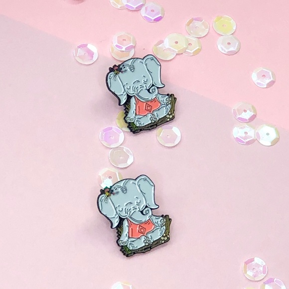 Jewelry | Meditating Elephant Enamel Pin | Poshmark